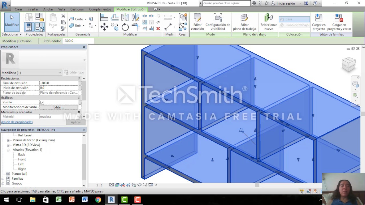 CREACION DE UN MOBILIARIO REVIT - YouTube
