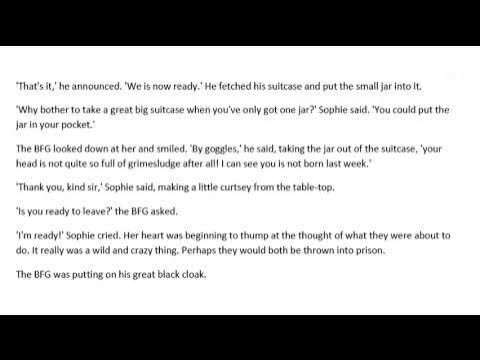 The BFG - Chapter 16 (Mixing the Dream) - YouTube