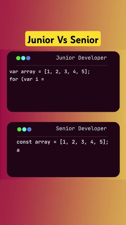 Junior Vs Senior Developer #programming #html #javascript # ... Junior Vs Senior Developer #programming #html #javascript # ...