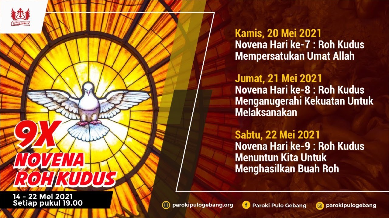 Novena Roh Kudus hari Ketujuh - YouTube