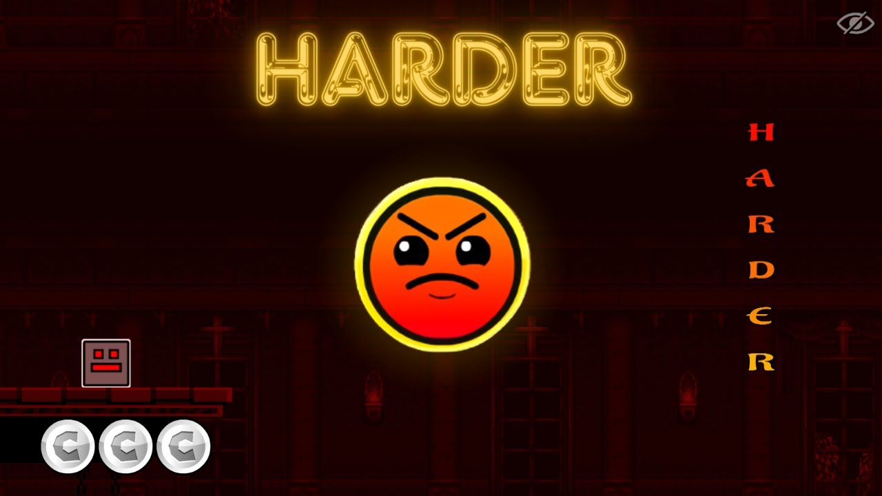 "HARDER" by LarsFancy [All Coins] Harder Difficulty | Geometry Dash ...