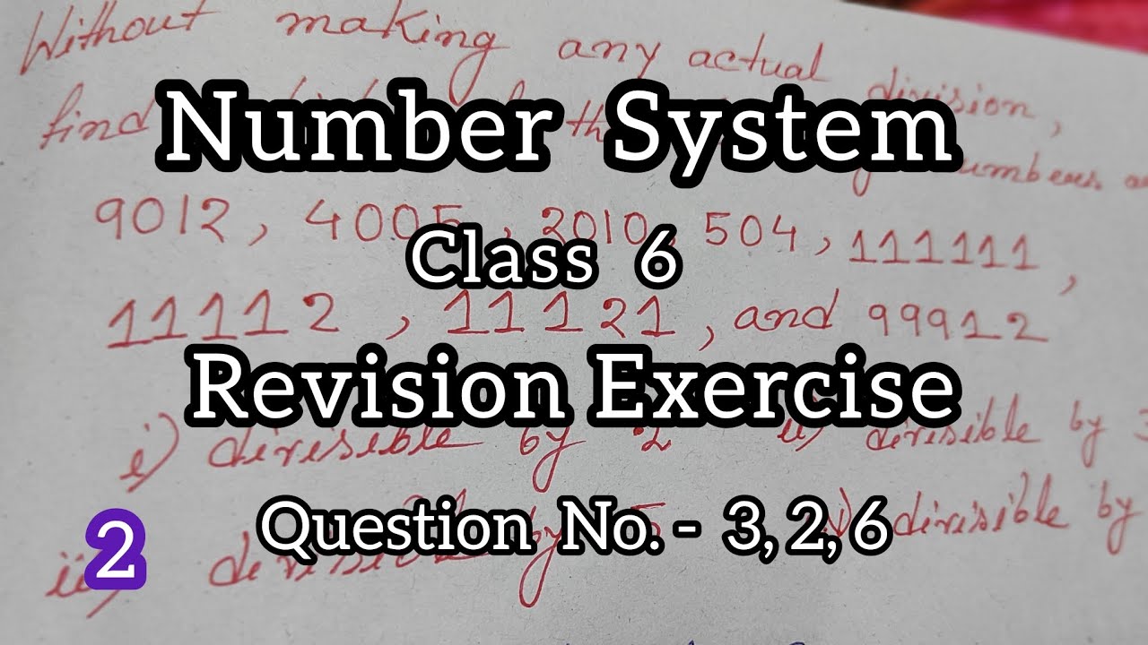 Number System - Class 6 maths | Revision Exercise - Part 1 - YouTube