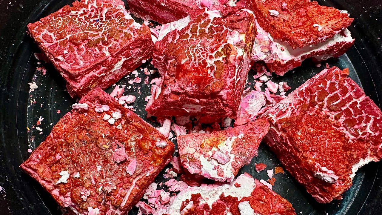 Crazy Crusted Citric Acid Dyed Chalk Blocks 😬 Asmr Oddly Satisfying ...