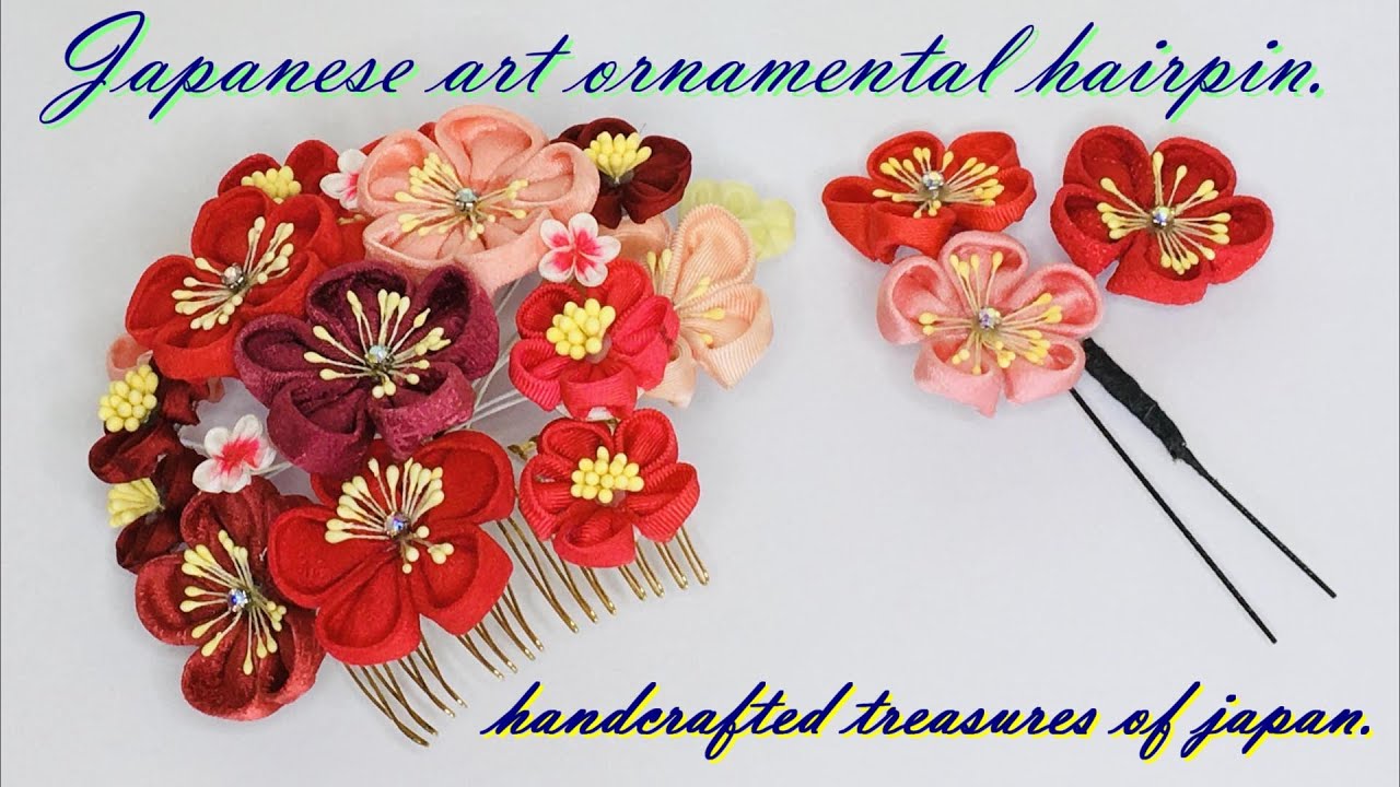 Japanese traditional handcraft: Edo-Tsumami Kanzashi (Japanese hair ...