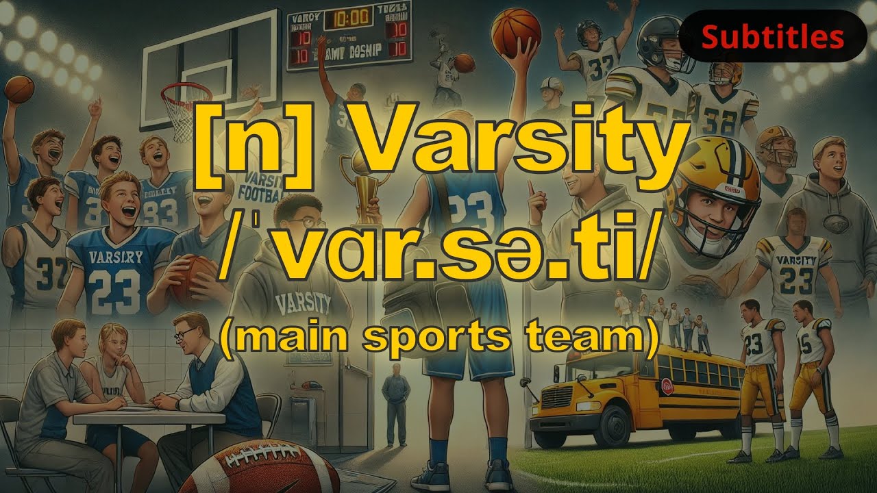 [n] Varsity meaning (main sports team) with 5 examples - YouTube