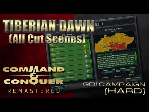 Command & Conquer Remastered (GDI Campaign Hard ) Tiberian Dawn all Cutscenes - YouTube