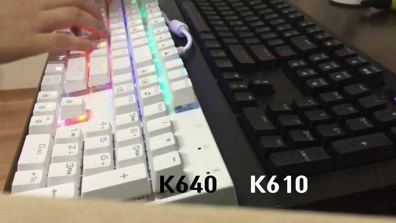 앱코 해커 청축 K610 & K640 비교 영상 / 기계식 키보드 청축 - YouTube