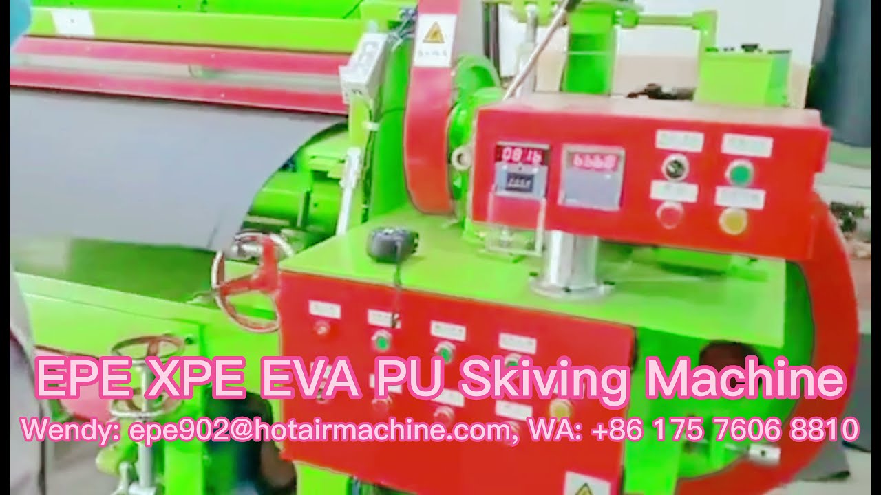 EVA Foam Skiving Machine | EPE XPE EVA PU Spliting Machine - YouTube