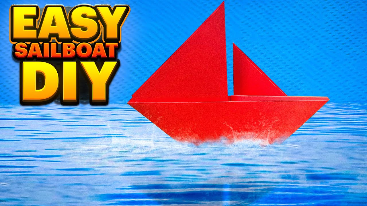 The easiest way to make a paper sailboat |Make a paper sailboat with me ...