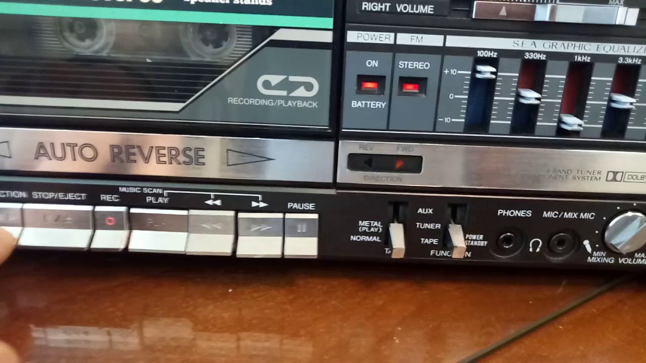 JVC PC-50 auto reverse demo - YouTube