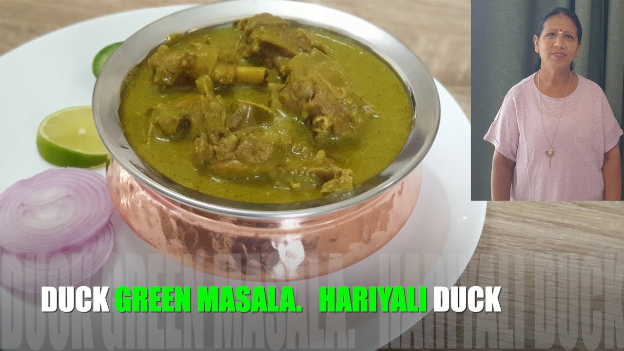 DUCK GREEN MASALA/ HARIYALI DUCK MASALA/RESTAURANT STYLE DUCK GREEN ...