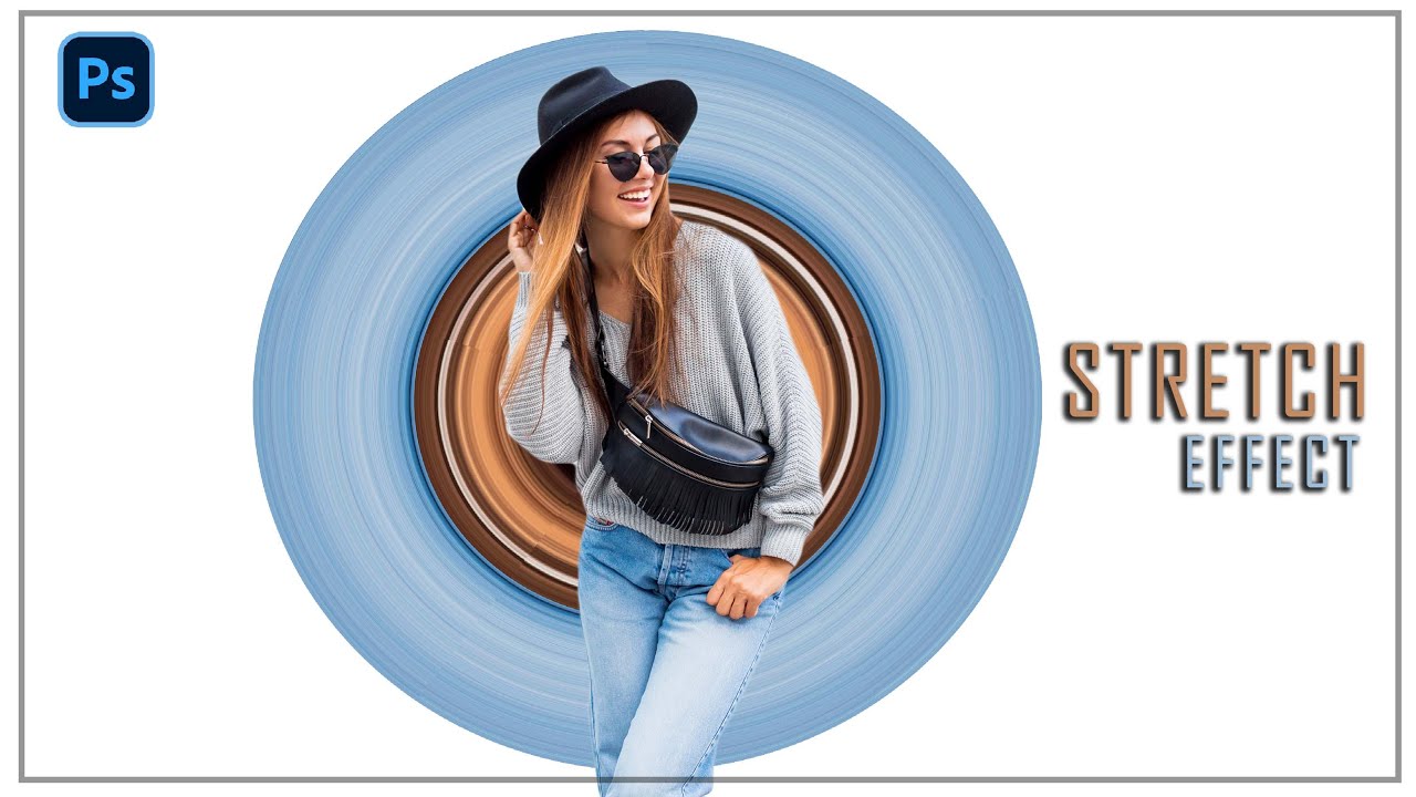 How To Create Circular Pixel Stretch Effect in Photoshop | Photoshop ...