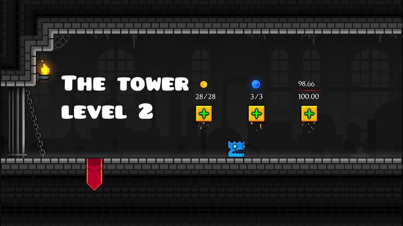 The Tower (Level 2 The Sewers all coins) | Geometry Dash [2.2] - YouTube