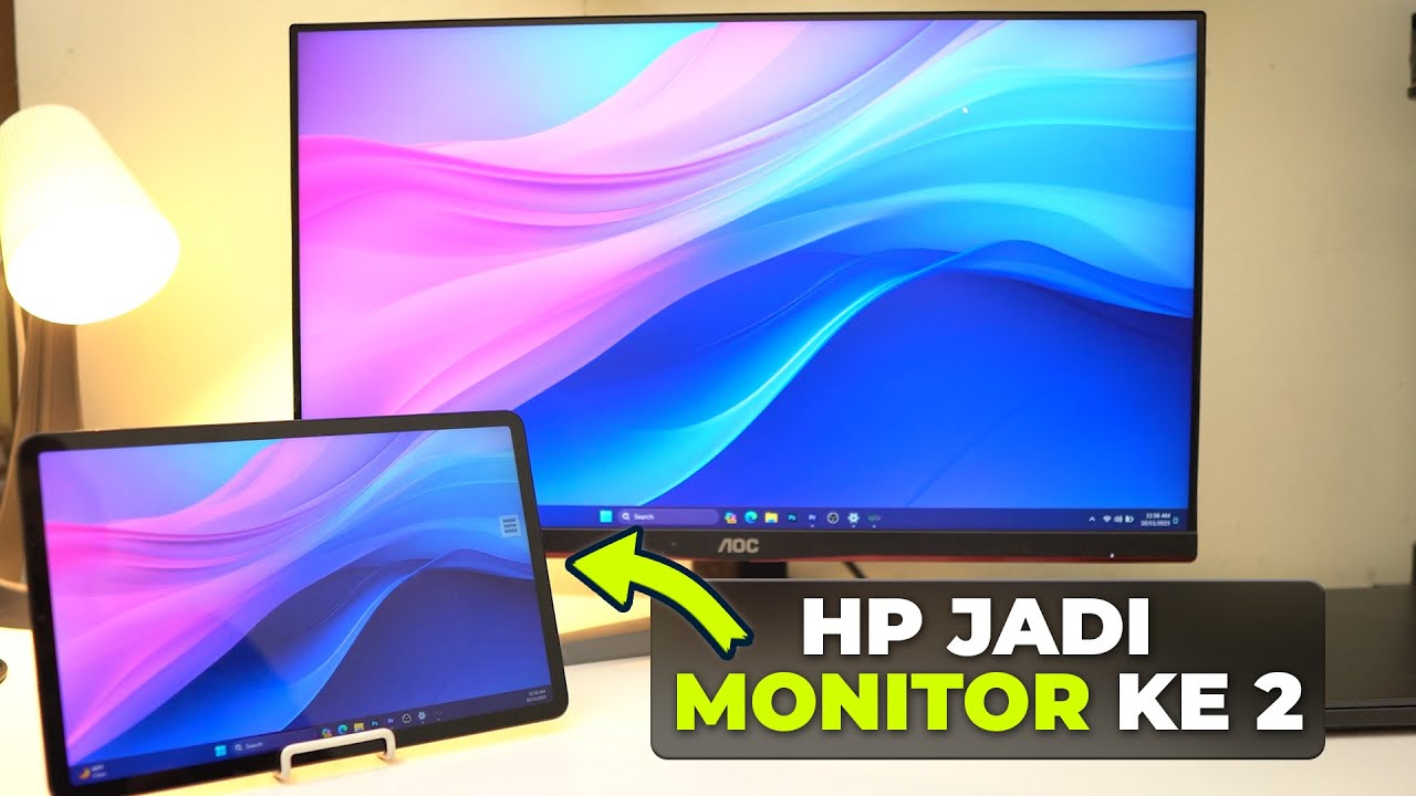 MAKIN PRODUKTIF! Cara Mengubah HP Android Jadi Monitor Ke 2 Support ...