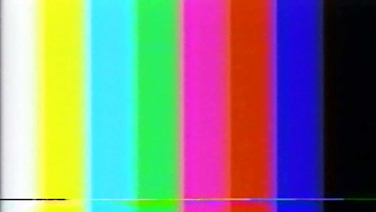 VHS Color Bars test card screen with weird damage - YouTube