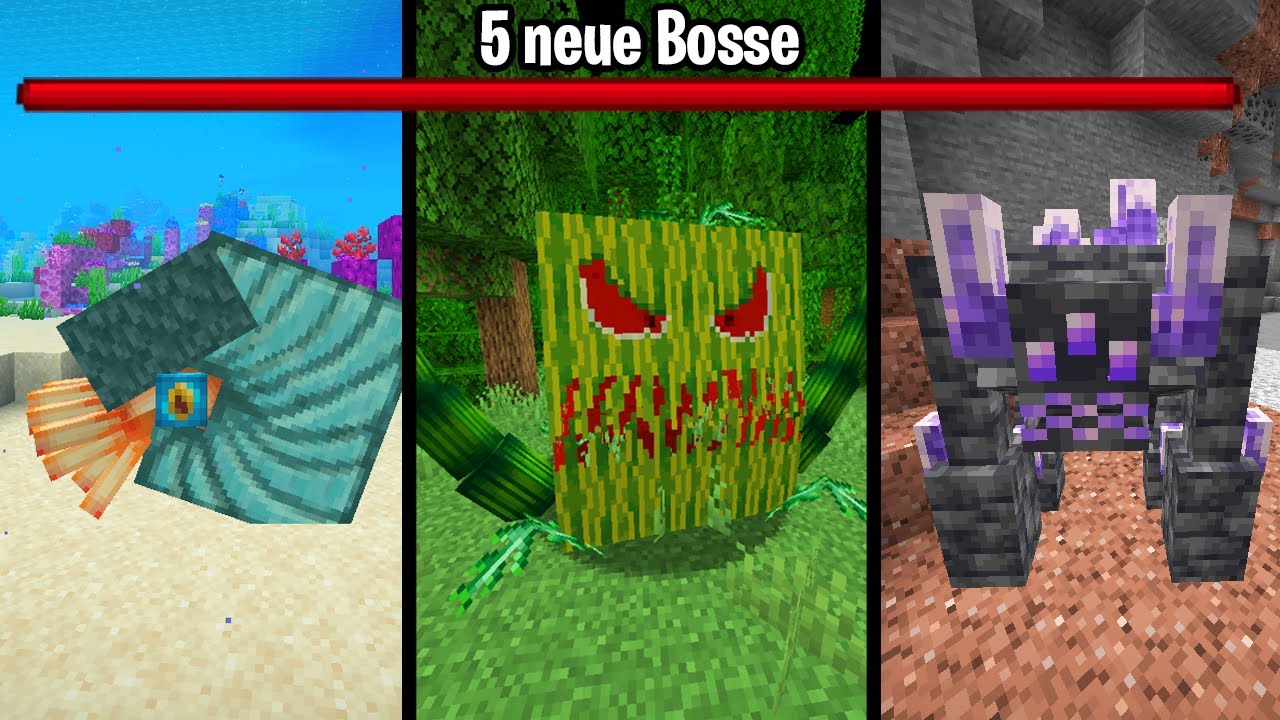 5 NEUE Bosse in Minecraft (The Predators Mod) - YouTube