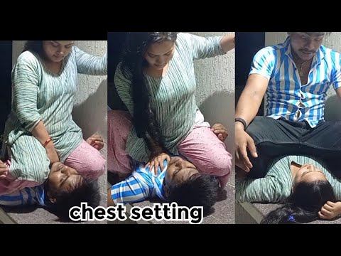 Chestsitting challenge husband wife #couple #lovemarriage #Chestsitting #chest
