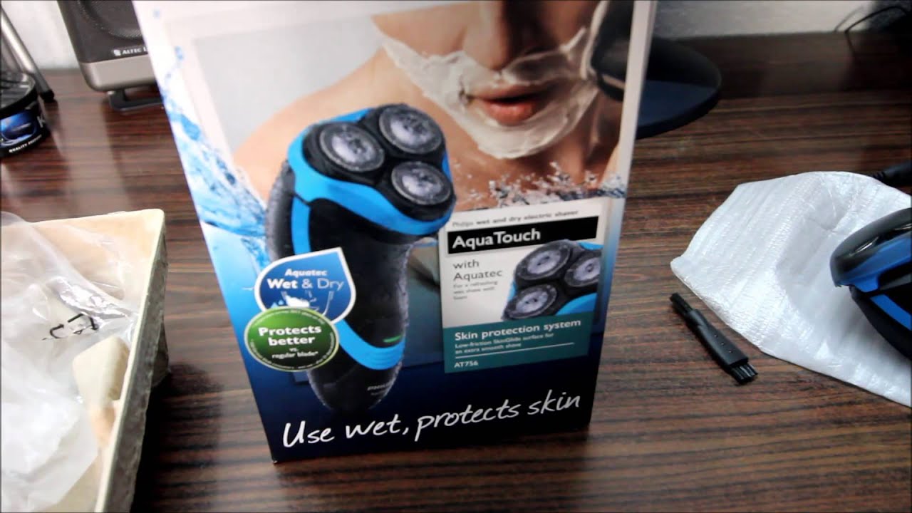 Unboxing: Philips AquaTouch Shaver (AT756) - YouTube