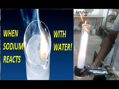 What happens when SODIUM reacts with WATER - Explosive Reaction - YouTube