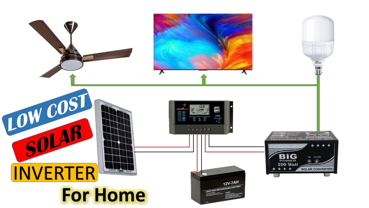 How to make Low Budget Solar Power Inverter or HOME-Budget friendly ...