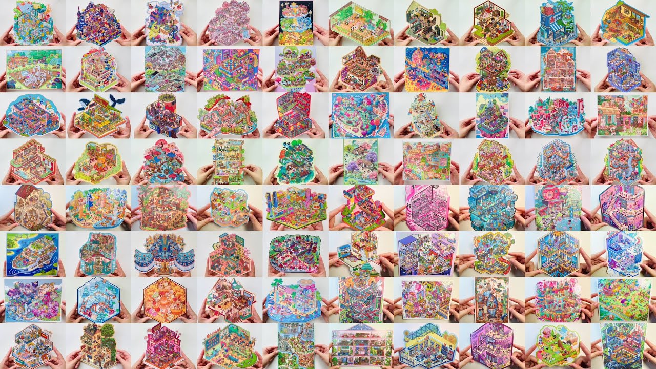 Collection of scene stickers, Scenes of different styles | DIY ASMR ...