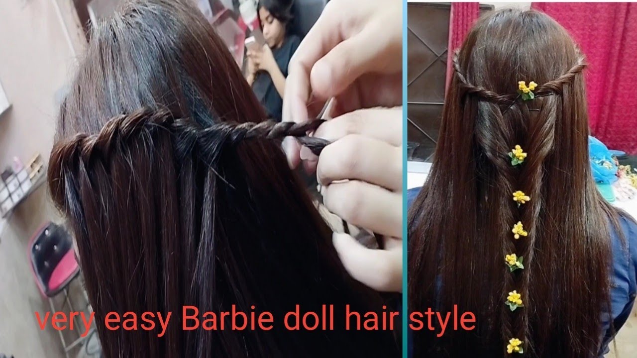 how to make Barbie doll hair style | easy hairstyles| step by step for ...