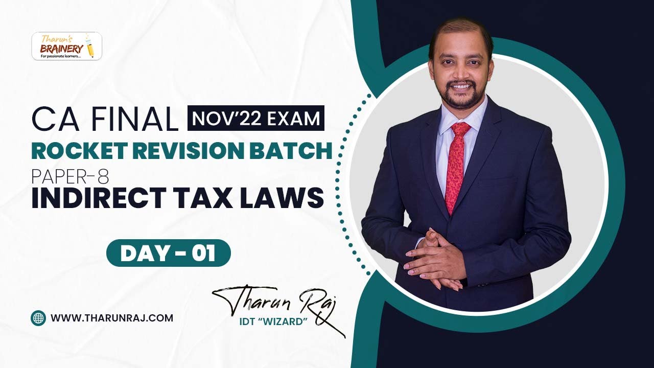 CA FINAL | IDT - N'22 | ROCKET REVISION - DAY 1 - YouTube