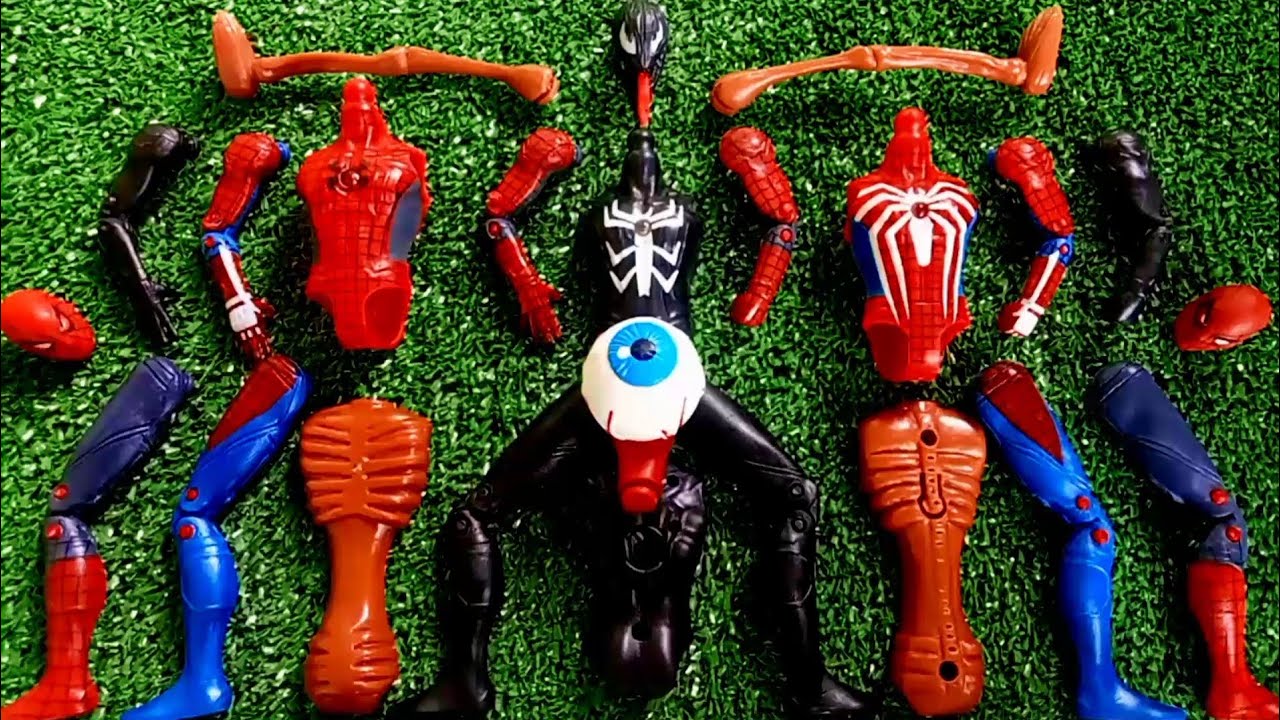 Merakit Mainan Hulk Spider-Man Vs Venom Knarge Vs Spider-Man Superhero ...