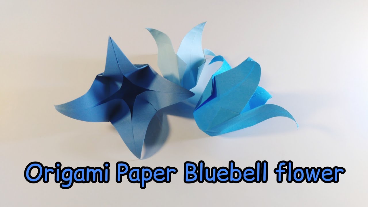 Origami Paper Bluebell flower - YouTube
