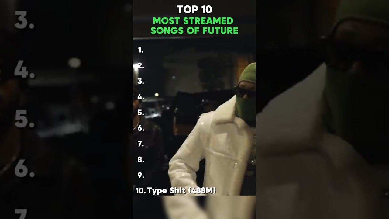 MOST STREAMED SONGS OF FUTURE #rap #ranking #future #shorts Realtime ...