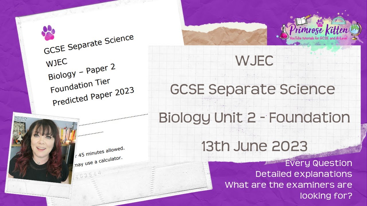 WJEC GCSE Separate Science Biology Foundation Unit 2 | 2023 Predicted ...