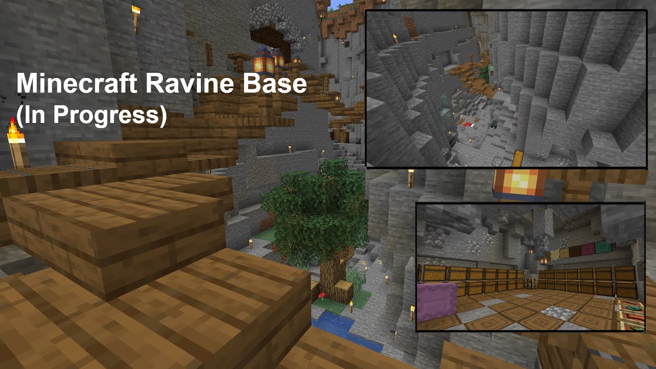 Minecraft SMP Ravine Starter Base Part 1 - YouTube