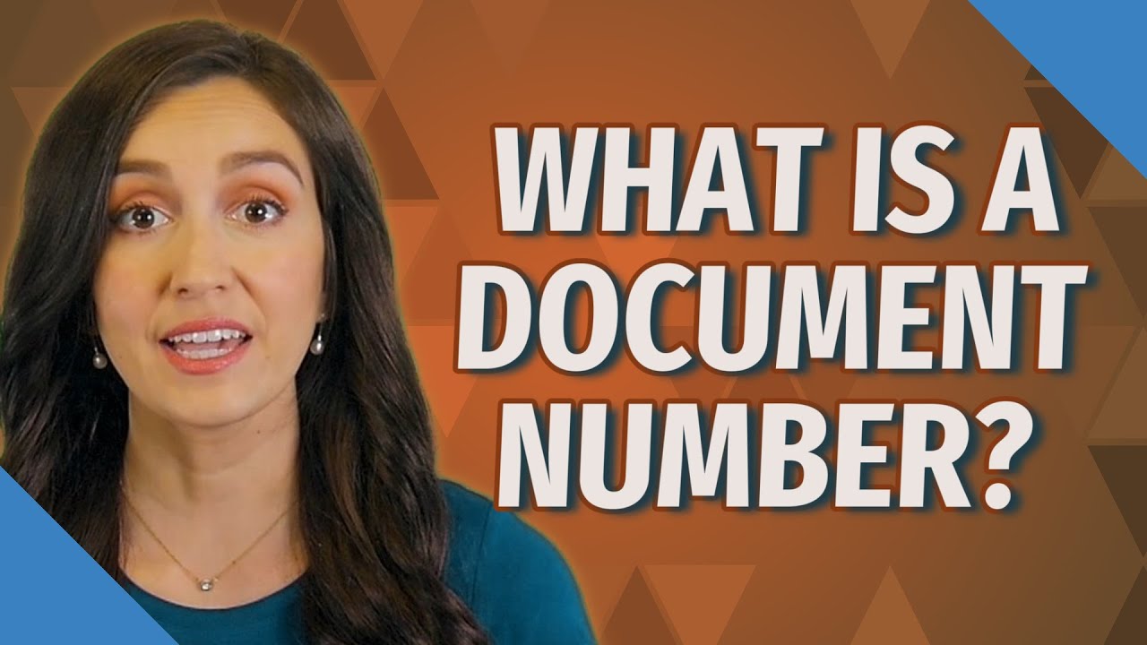 What is a document number? - YouTube