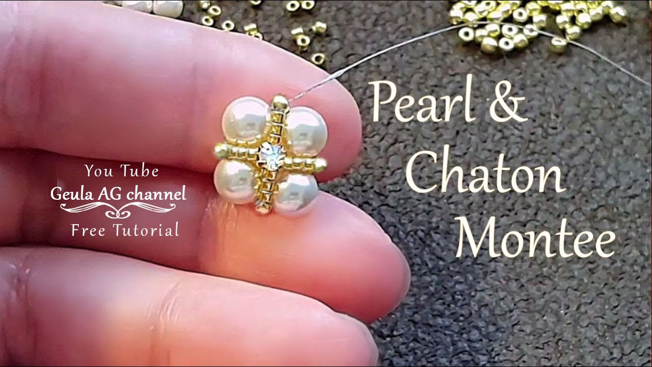 Pearl and Chaton Montee Beaded Component Jewelry Making for Beads ...