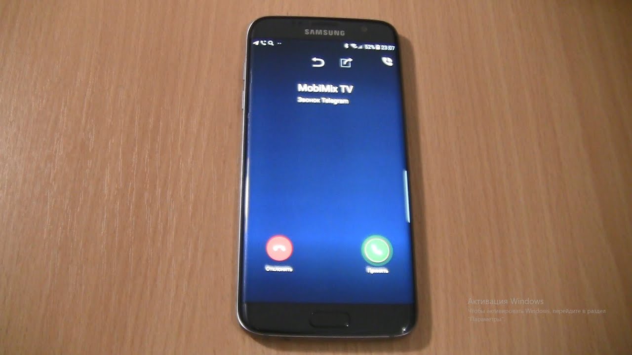 Telegram Samsung Galaxy S7 edge Incoming Call - YouTube