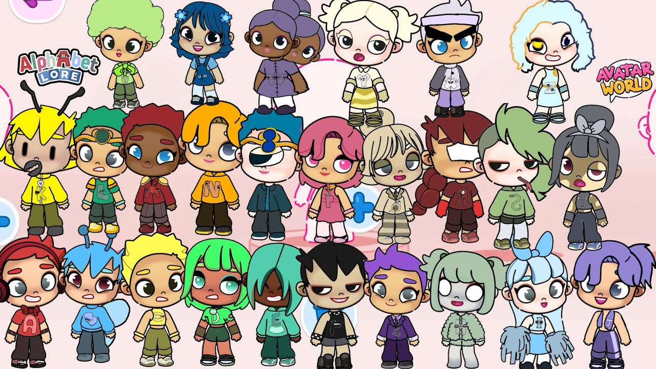 Drawing All alphabet lore in Avatar WORLD/ Humanized Alphabet lore ...