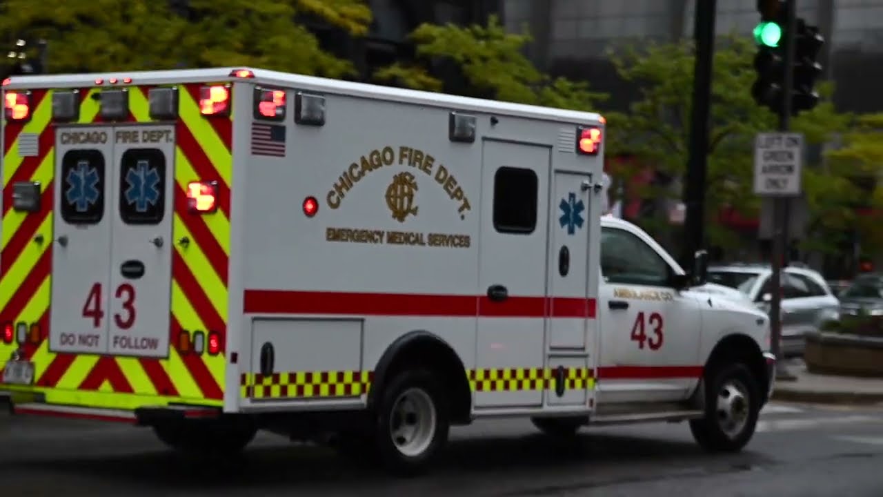 Chicago Fire Dept Ambulance 43, Engine 42 & Ambulance 11 - YouTube