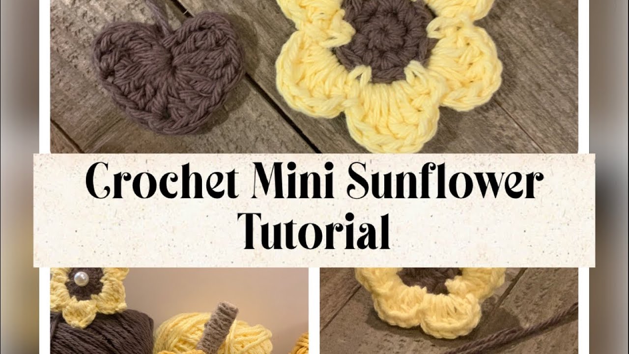 How to crochet mini sunflowers-full tutorial - YouTube