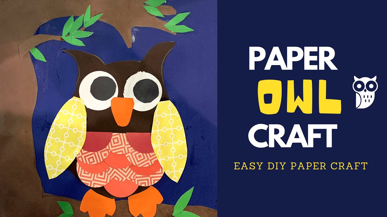 PAPER OWL CRAFT| Fall crafts for kids #papercrafts #paperowl - YouTube