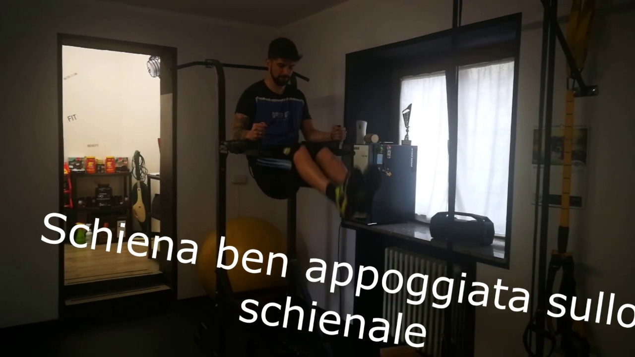 Addominali alle parallele - ADDOMINALI - YouTube