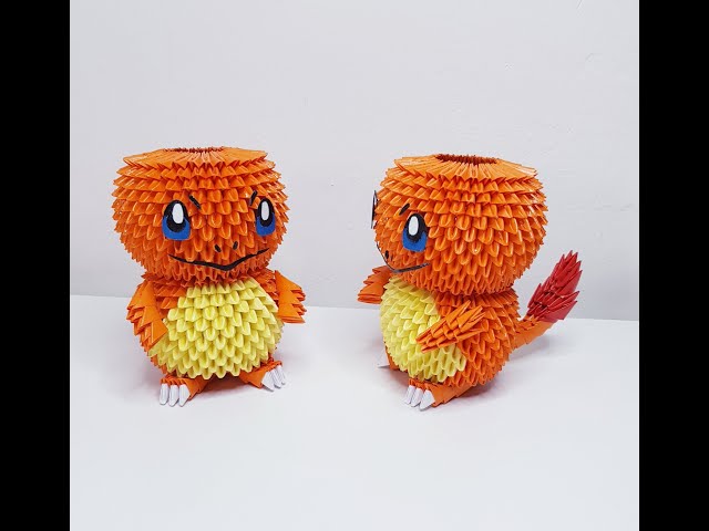How To Make A 3d Origami Charmander 💥 Charmander Papercraft 💥