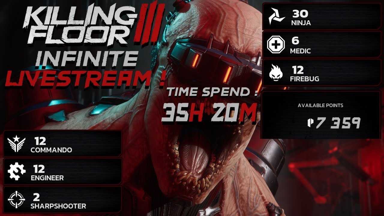 Infinite Livestream Day 4 ! Engineer/Commando ! Killing Floor 3 - YouTube
