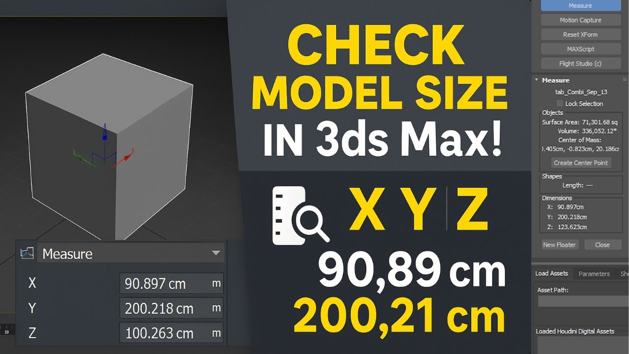 How to Check Model Dimensions in 3ds Max (X, Y, Z Size Measurement Guide) - YouTube