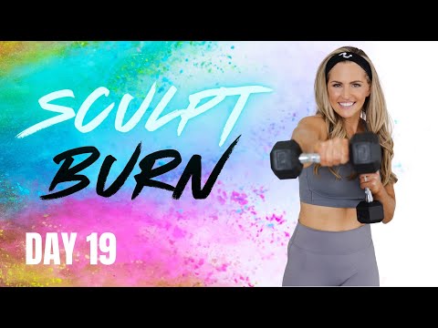 25 Minute Dumbbell Sculpt Burn Workout - SCULPT #19 - YouTube