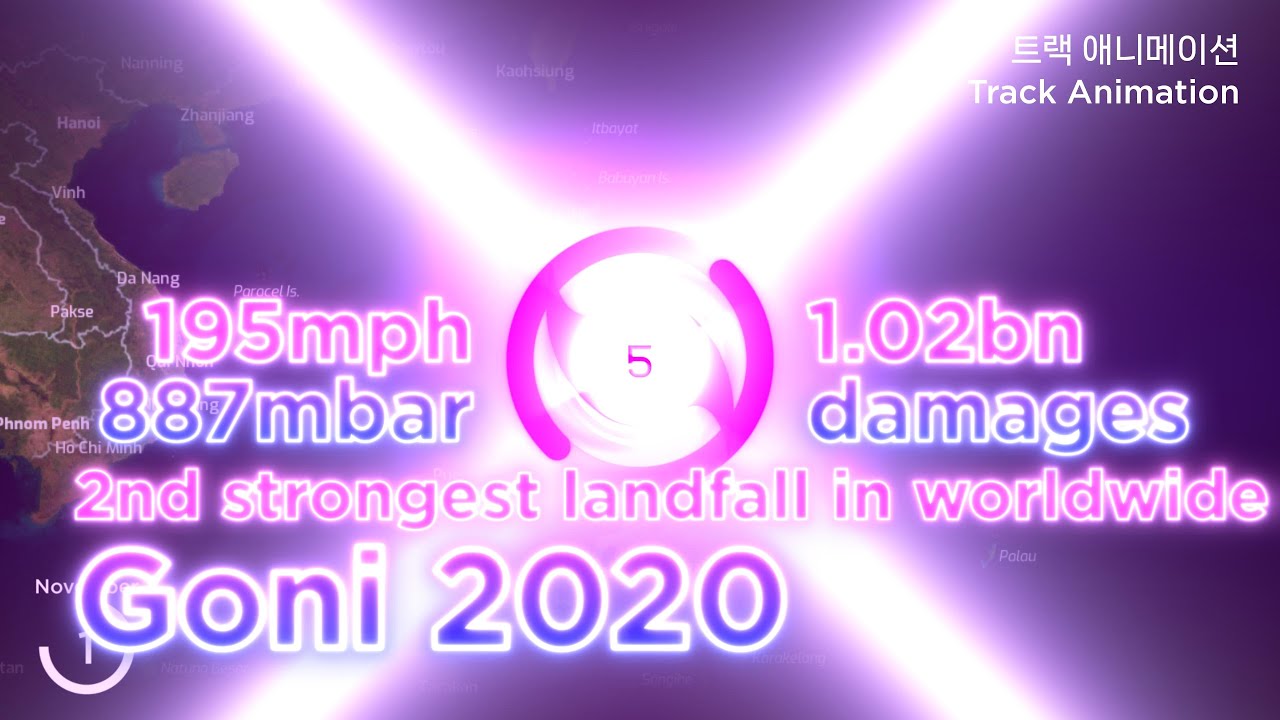 Track of Super Typhoon Goni (2020) - YouTube
