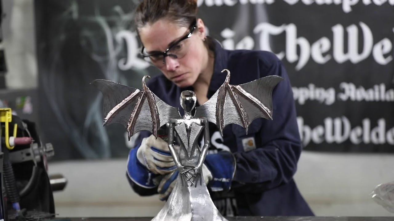 Bat Girl | Masterpiece Metal Sculpture Creation | Welding Creatures ...