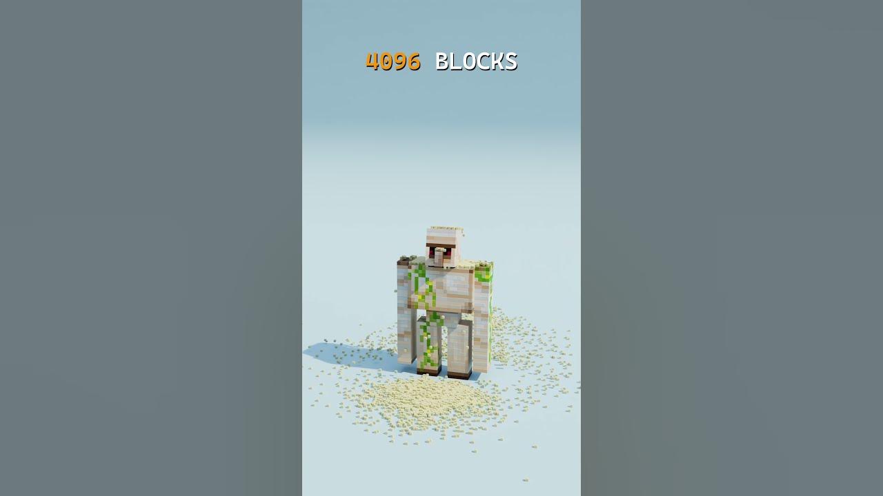 3D Sand Simulation with Minecraft Iron Golem #blender #3danimation ...