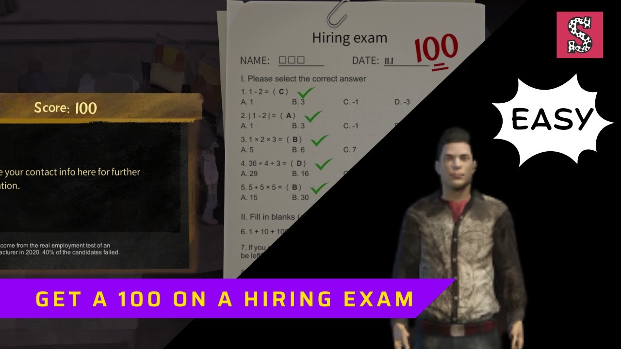 How to Get a 100 on a Hiring Exam Nobody The Turnaround | Gameplay ...
