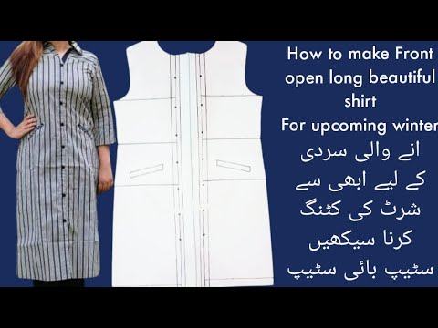 Learn open shirt pattern step by step#openshirt#pattrenforgirlshirt# ...