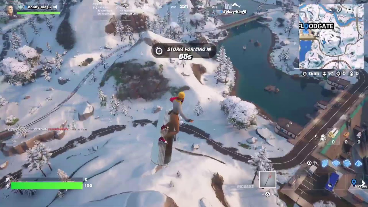 Fortnite playing with little peter bot - YouTube